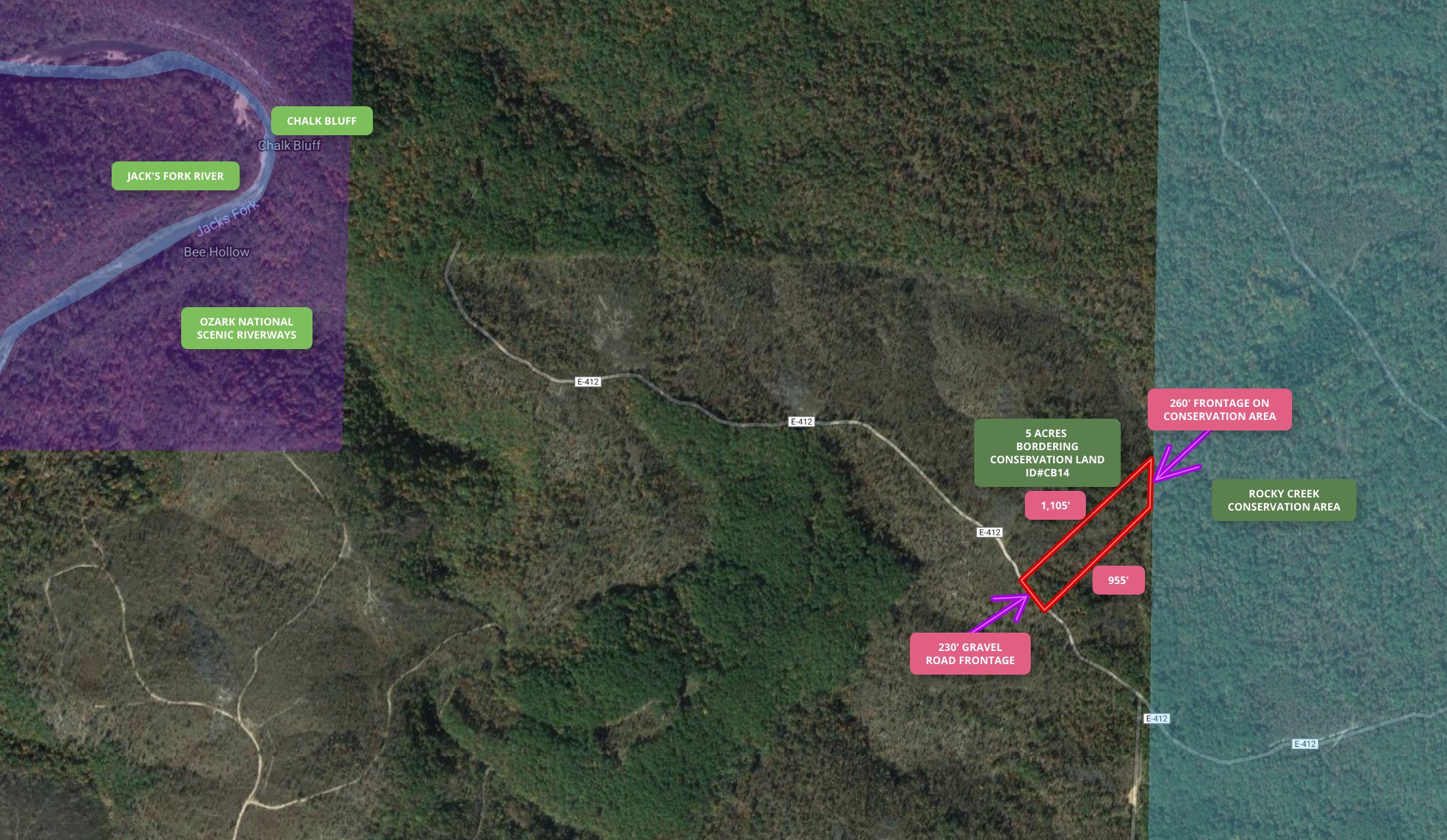 5.86 acres BORDERING Conservation Area and near the river! - ID#CB14 ...